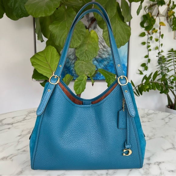 Coach | Bags | Coach Lori Mixed Leather Suede Shoulder Bag Deep ...